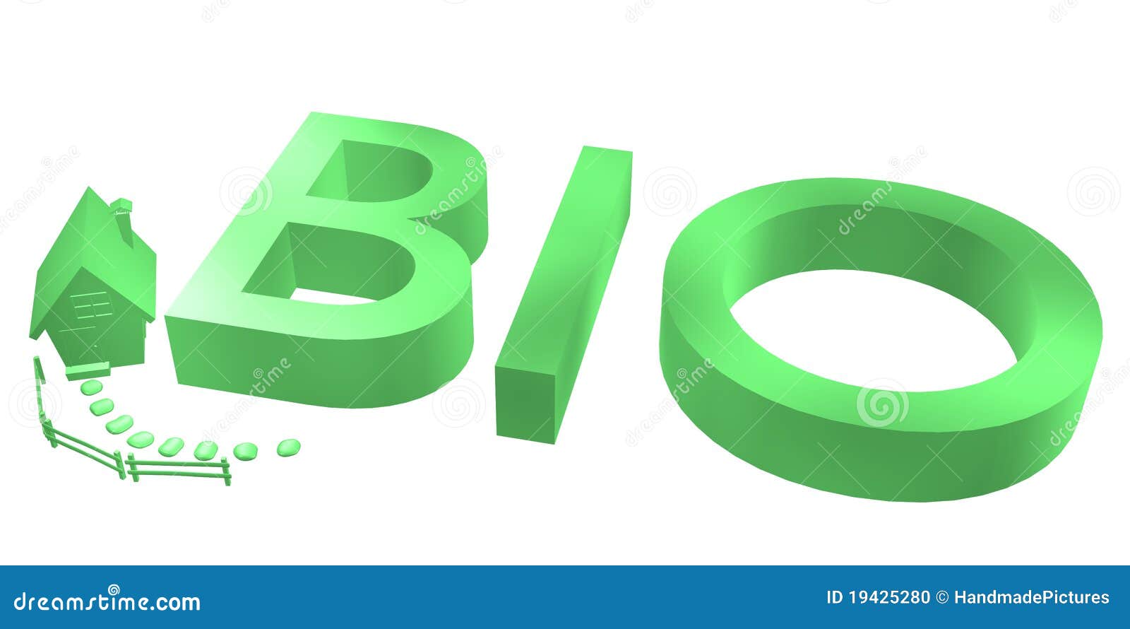 3D rendered Bio-logo stock illustration. Illustration of pattern - 19425280