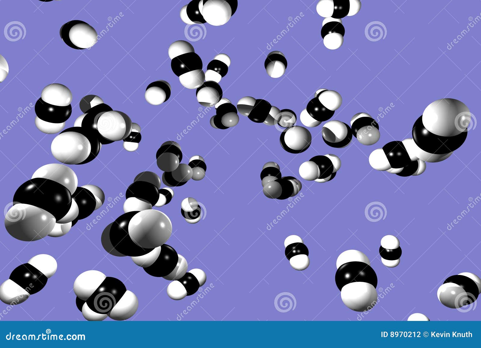 Gas Molecules 3d