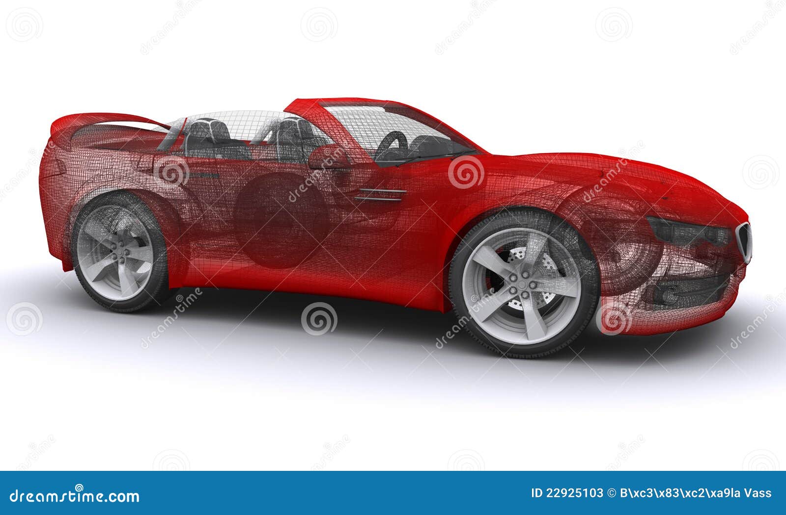 3D Rendered Concept Sports Car Stock Illustration - Illustration of ...