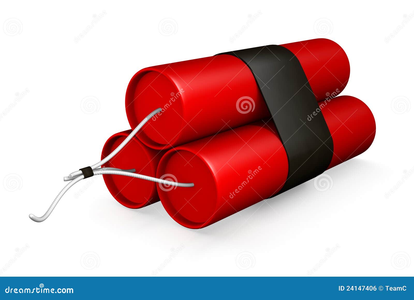 3d Rendering Of A Bundle Of Dynamite Sticks With A Clock Attached To ...