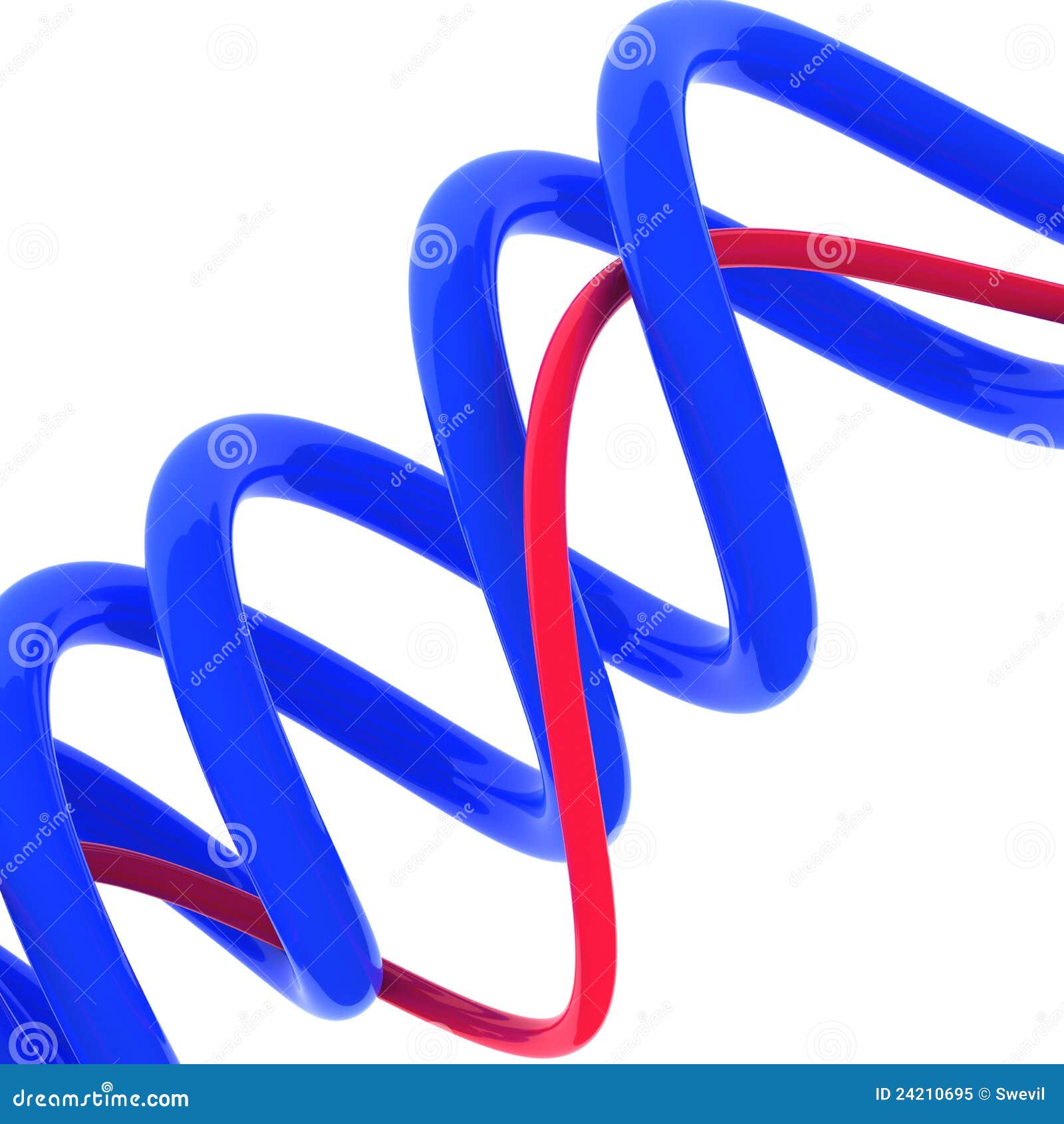 3d Rendered Illustration of Blue Abstract Lines Stock Illustration ...