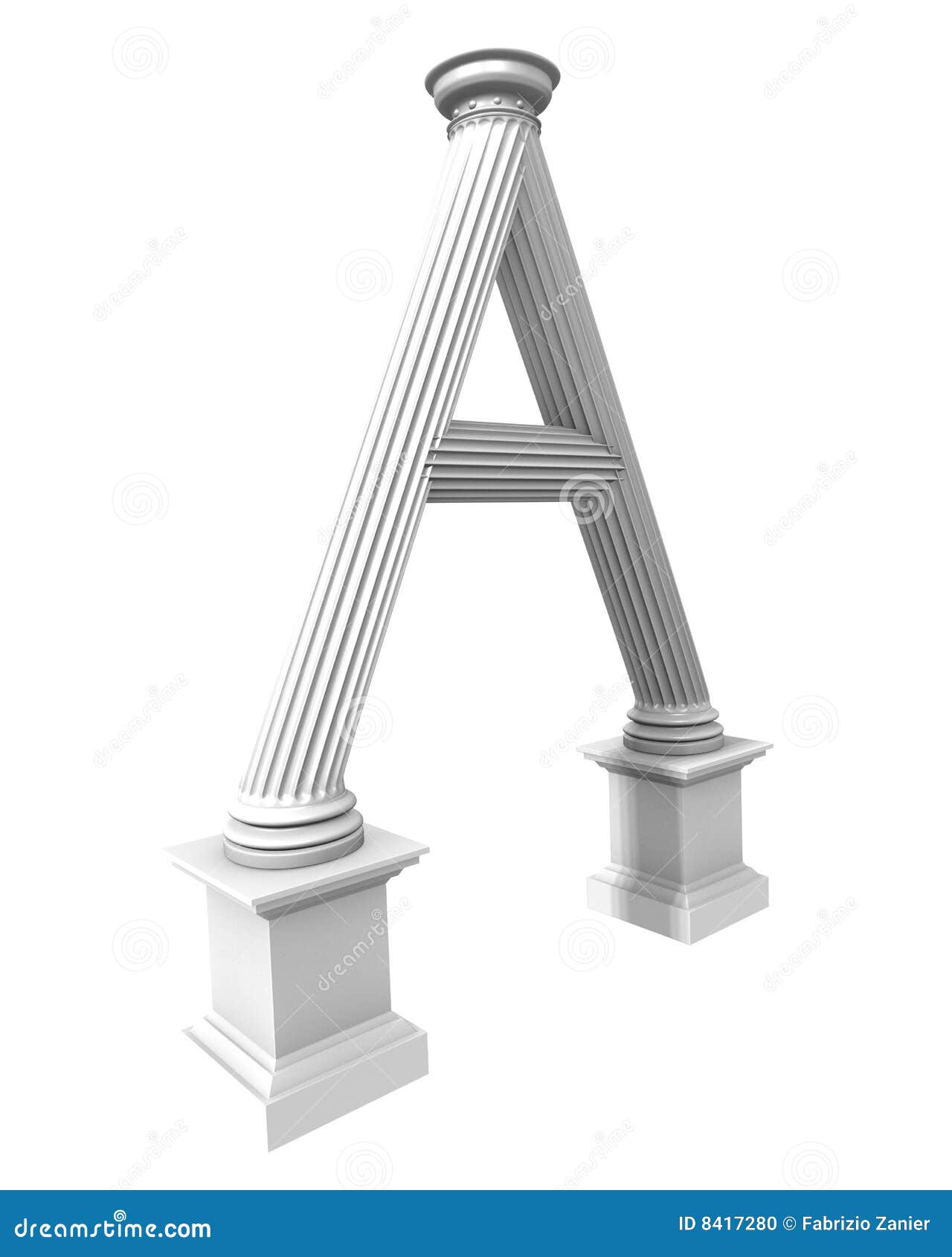 3d Rendered Illustration of Column a Shaped Stock Illustration ...