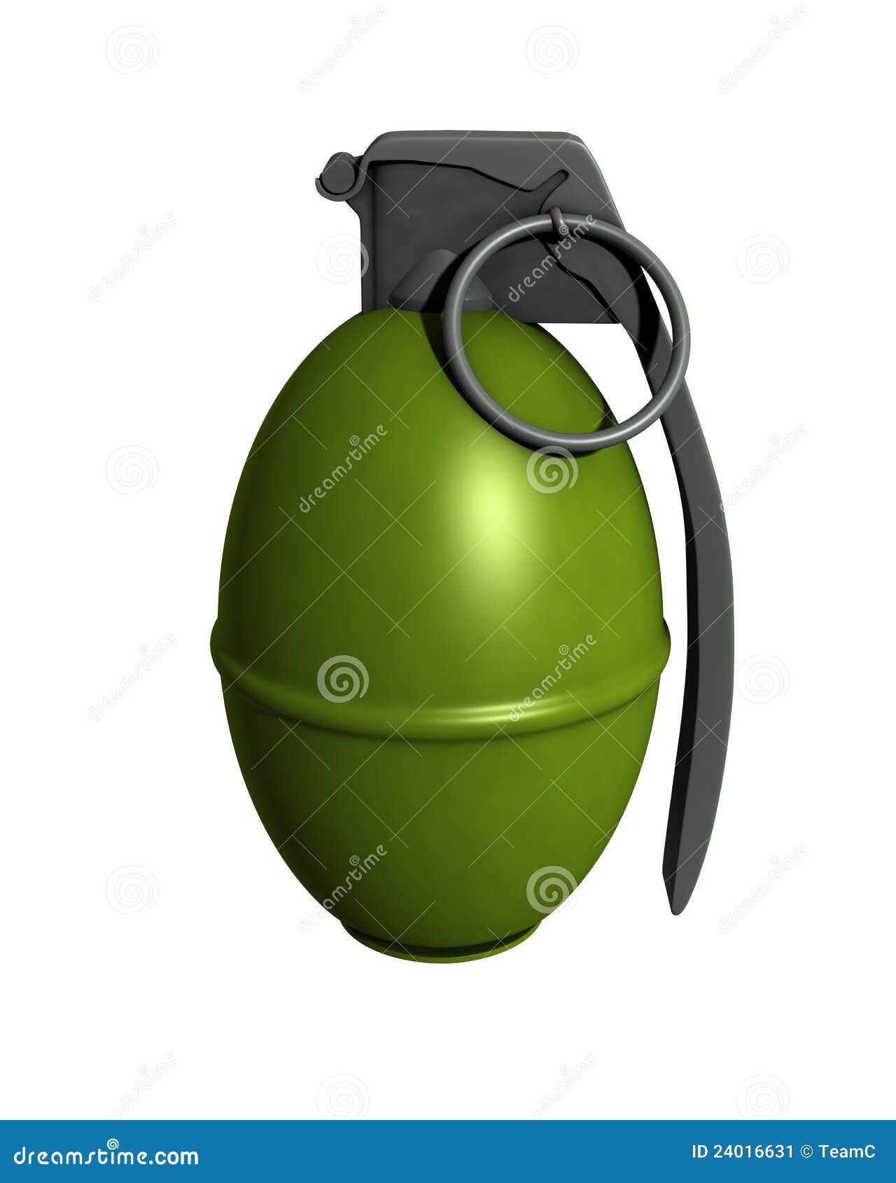 3D Rendered Isolated M61 Grenade Stock Illustration - Illustration of ...