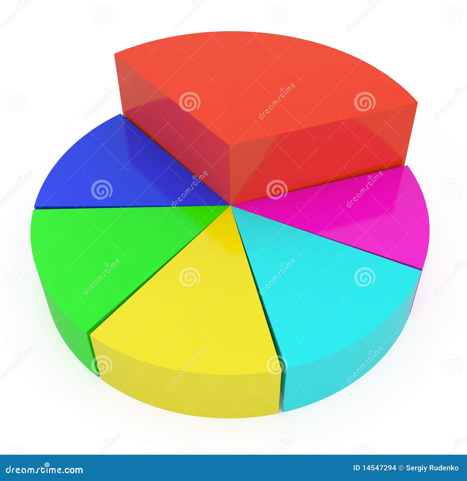 3d Rendered Pie Chart stock illustration. Illustration of multi - 14547294