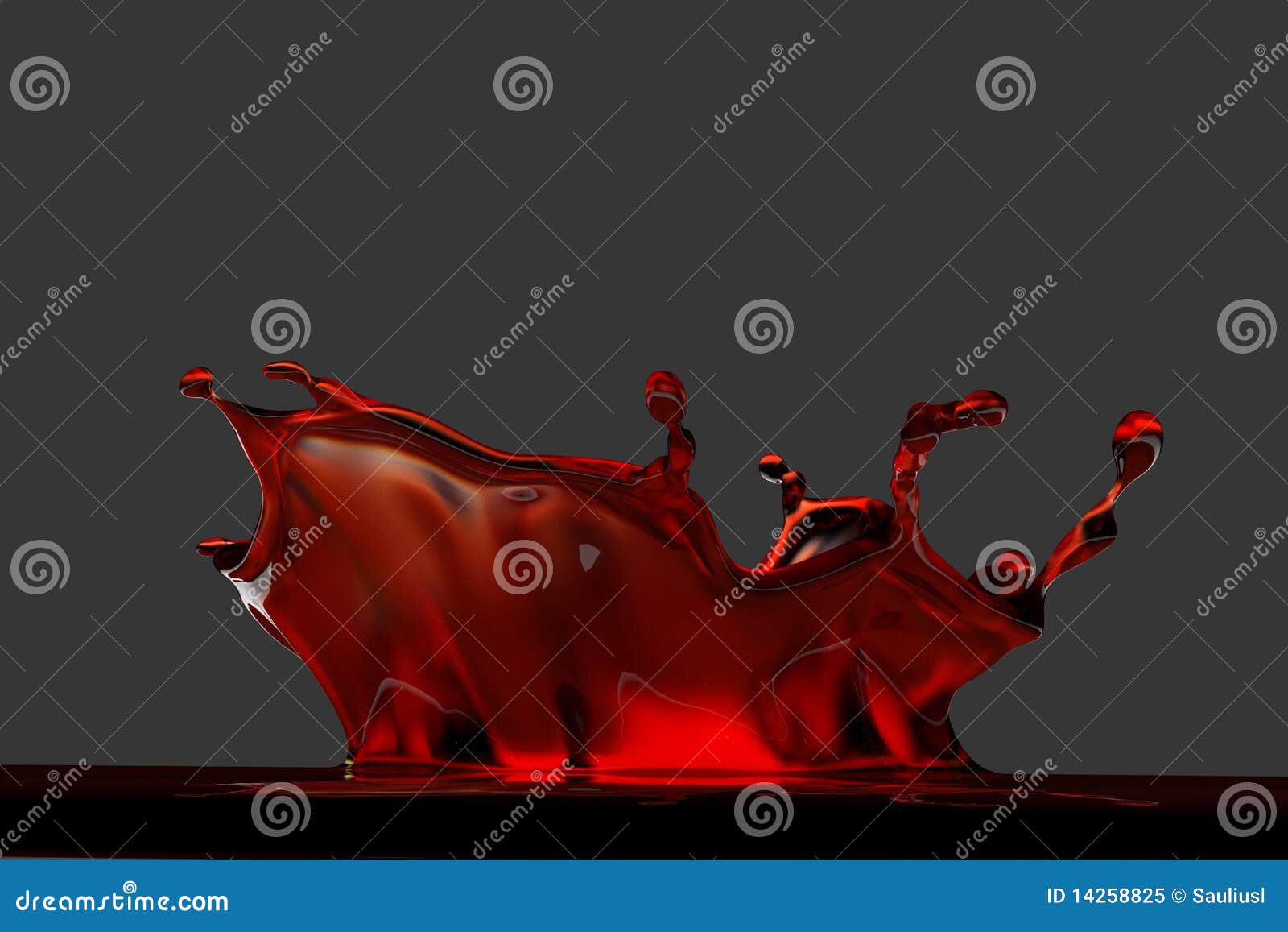 3D rendered red splash stock illustration. Illustration of center ...