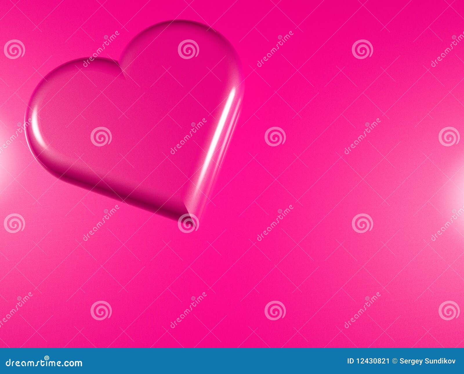 3d Rendered Stylized Image of Pink Pearl Heart Stock Illustration ...