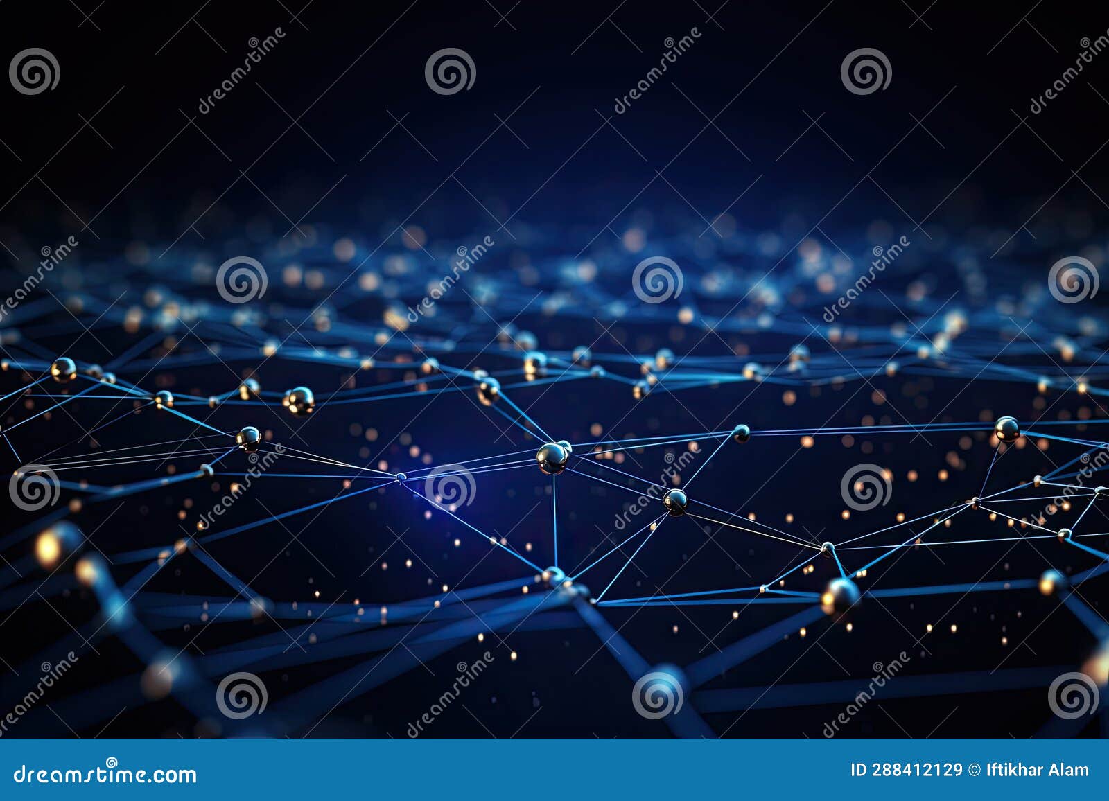 3d Rendering of Abstract Technology Background with Connecting Dots and Lines. Network Concept ...