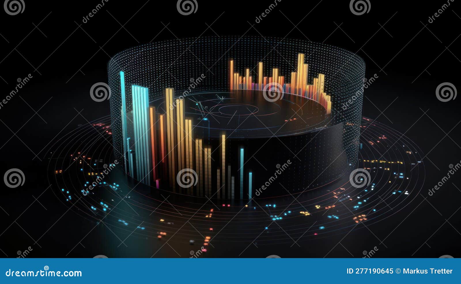 A 3D Rendering of a Chart or Graph Showing How Big Data Can Be ...
