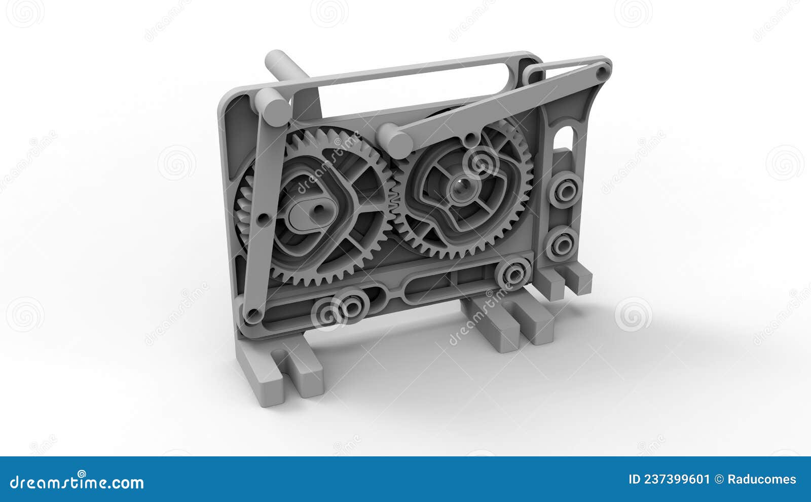 3D Rendering - Detailed Mechanical Gear Interior Assembly Stock ...