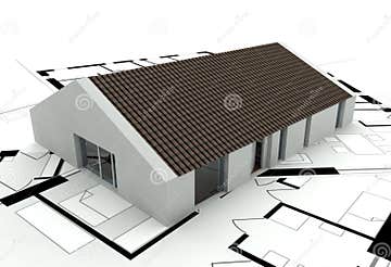 3D rendering house plan stock illustration. Illustration of generated ...