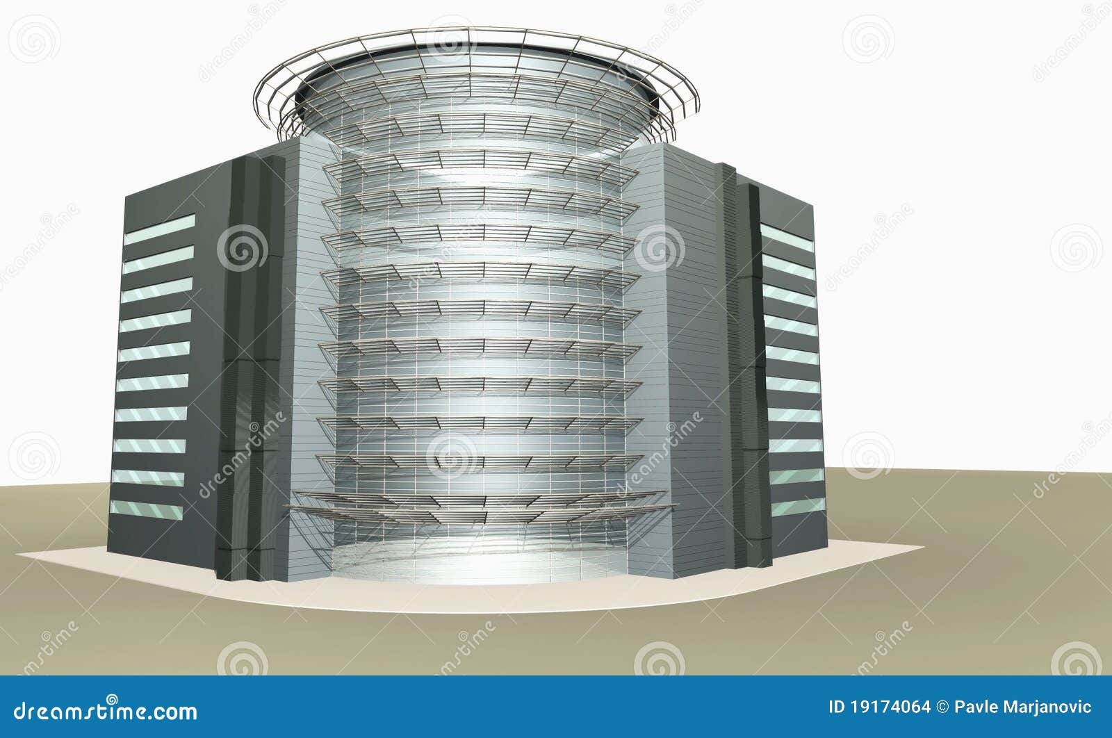 3D Rendering of Modern Building Stock Illustration - Illustration of ...