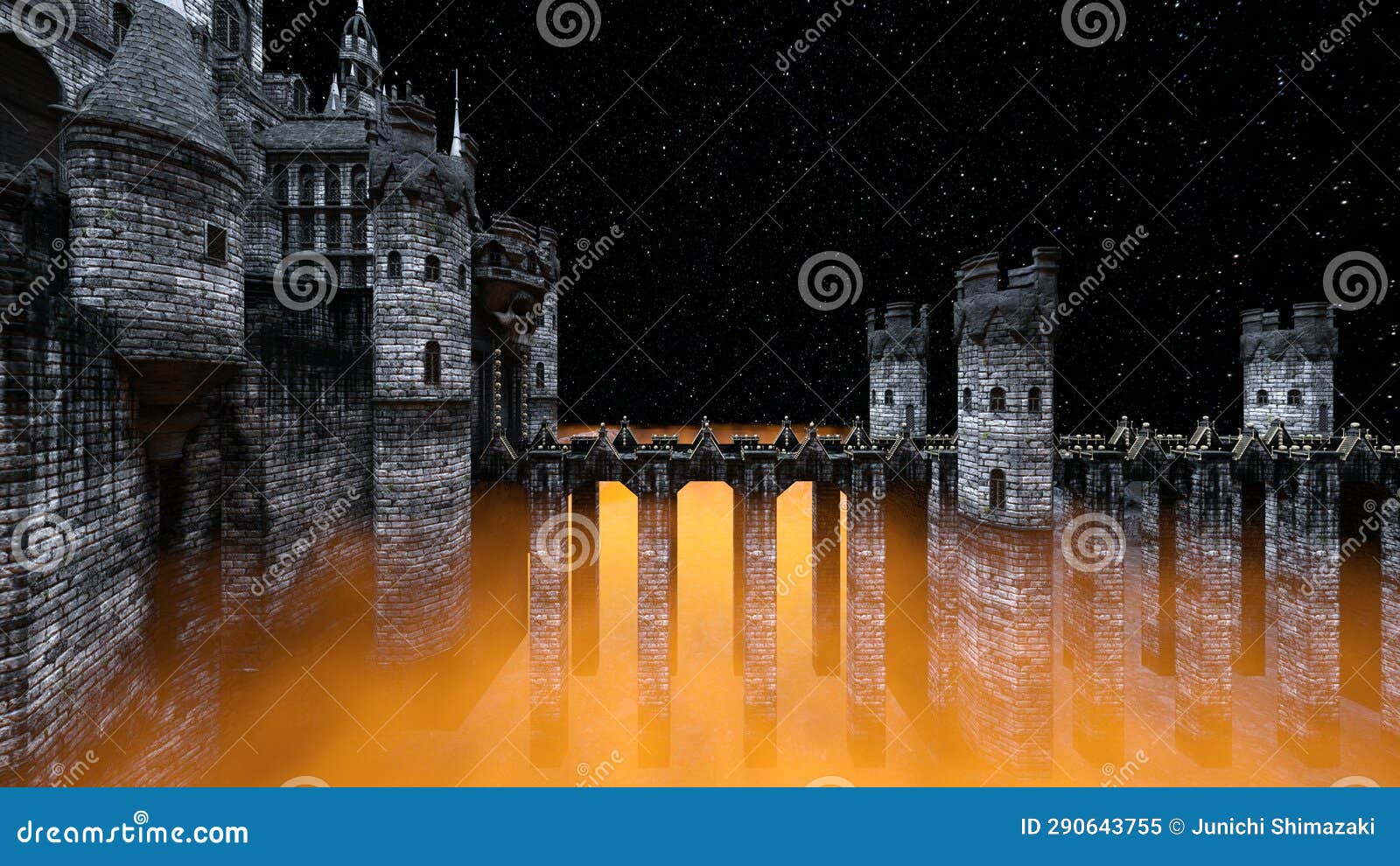 3D Rendering of the Skeleton Castle Stock Illustration - Illustration ...