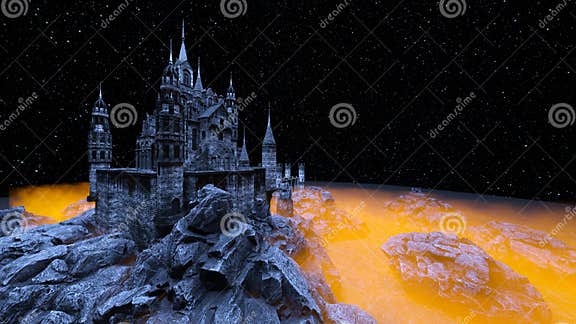 3D Rendering of the Skeleton Castle Stock Illustration - Illustration ...
