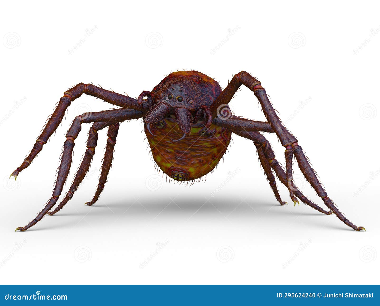 3D rendering of a spider stock illustration. Illustration of insect ...