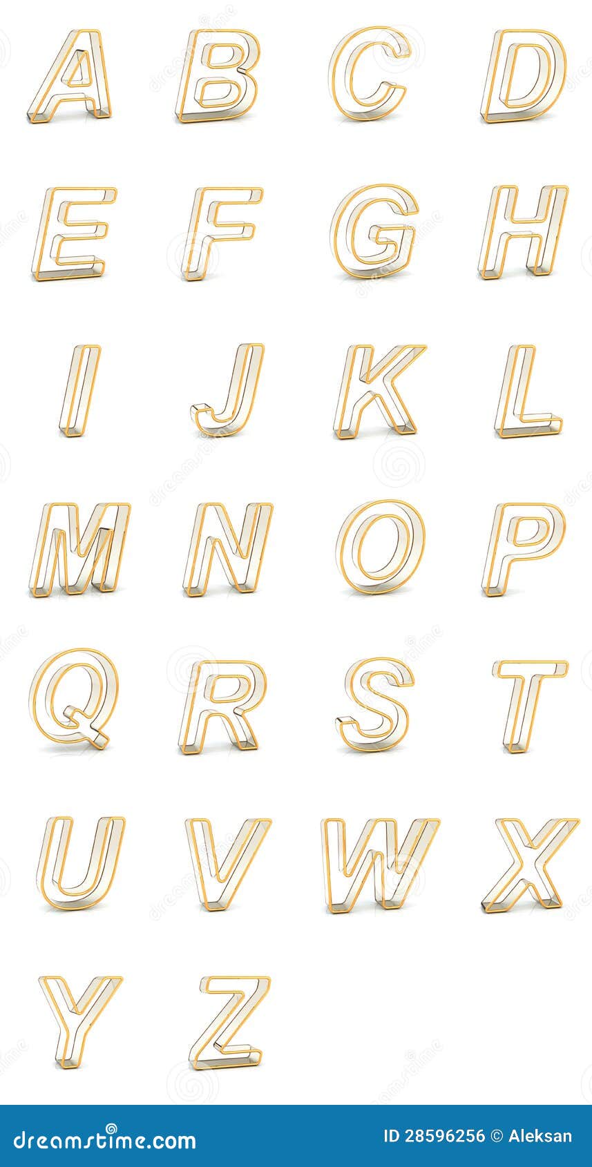 3D Rendering of Transparent Alphabet. Stock Photo - Image of objects ...