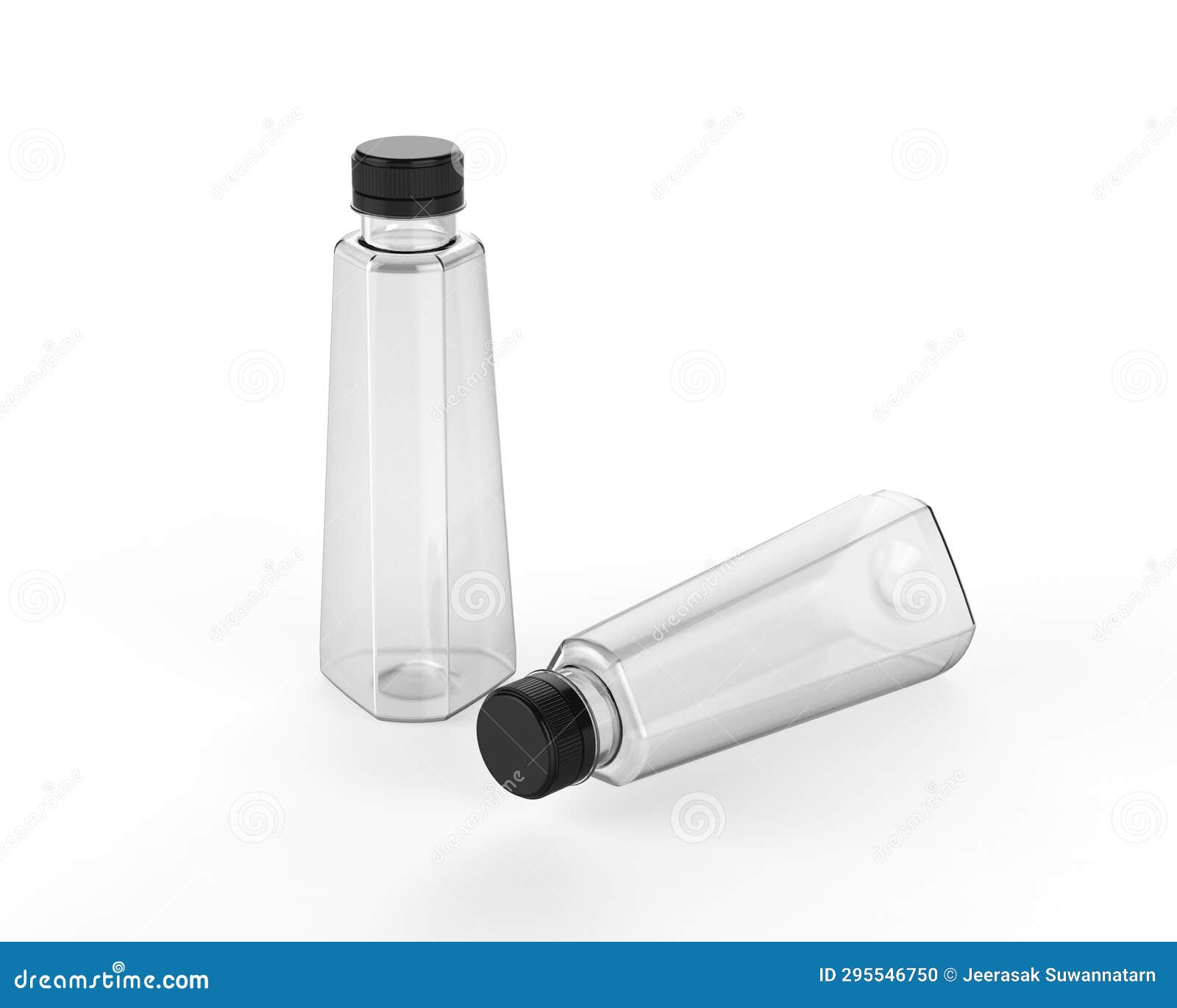 3D Renderings of Triangular Beverage Bottles in Various Colors Stock ...