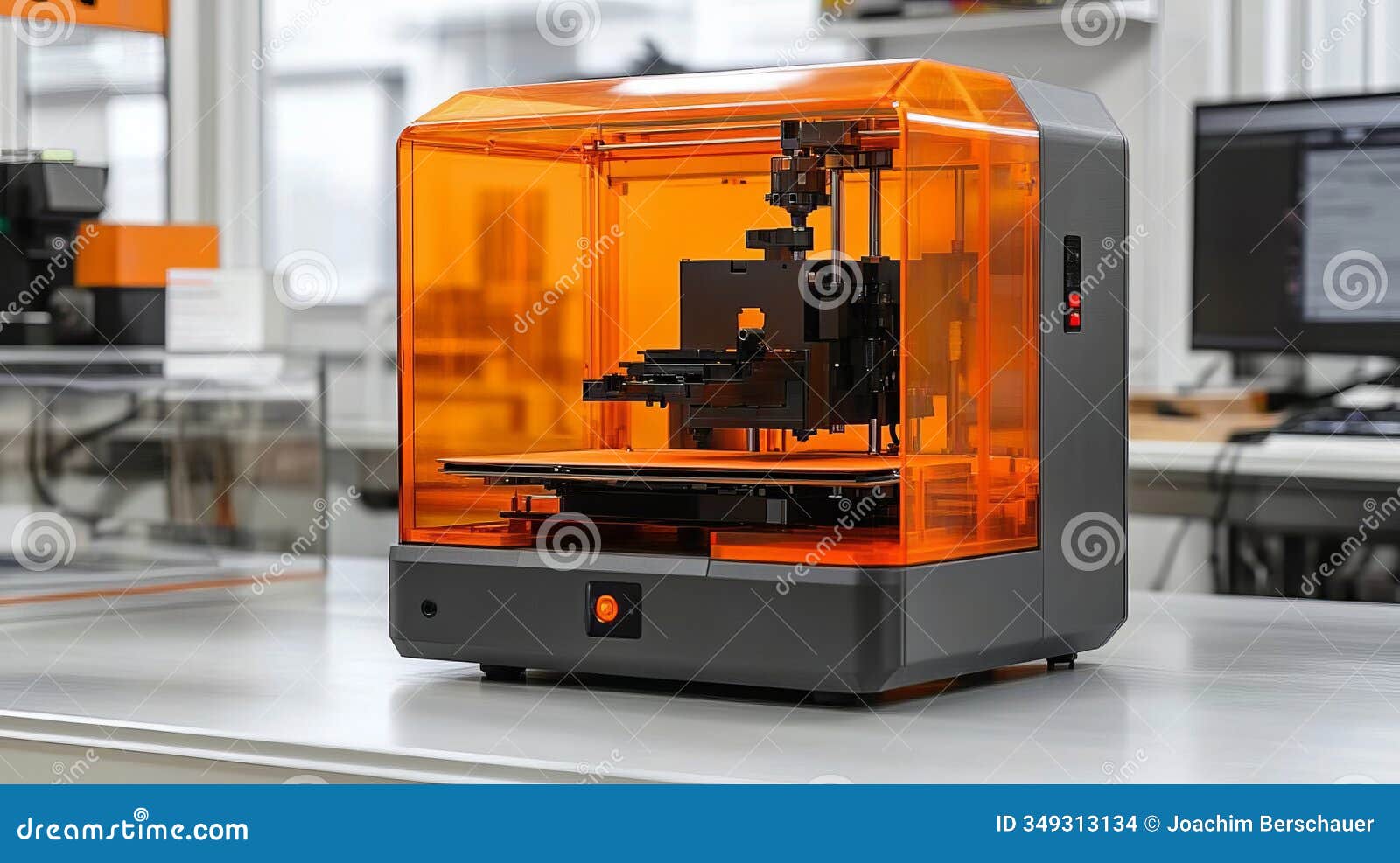 3D Resin Printer with Transparent Casing Design Stock Photo - Image of ...