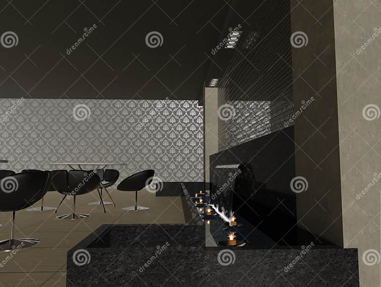 3d restaurant stock illustration. Illustration of retaurant - 23534776