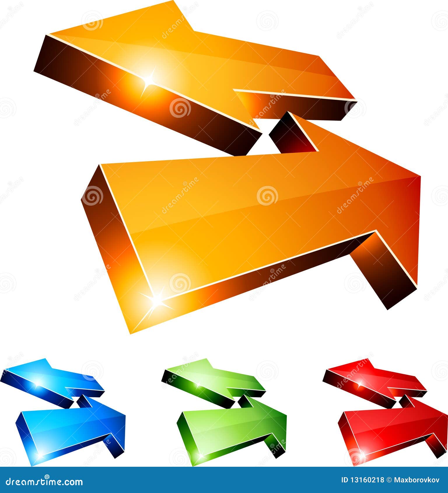 3d return arrows. stock vector. Illustration of arrow - 13160218