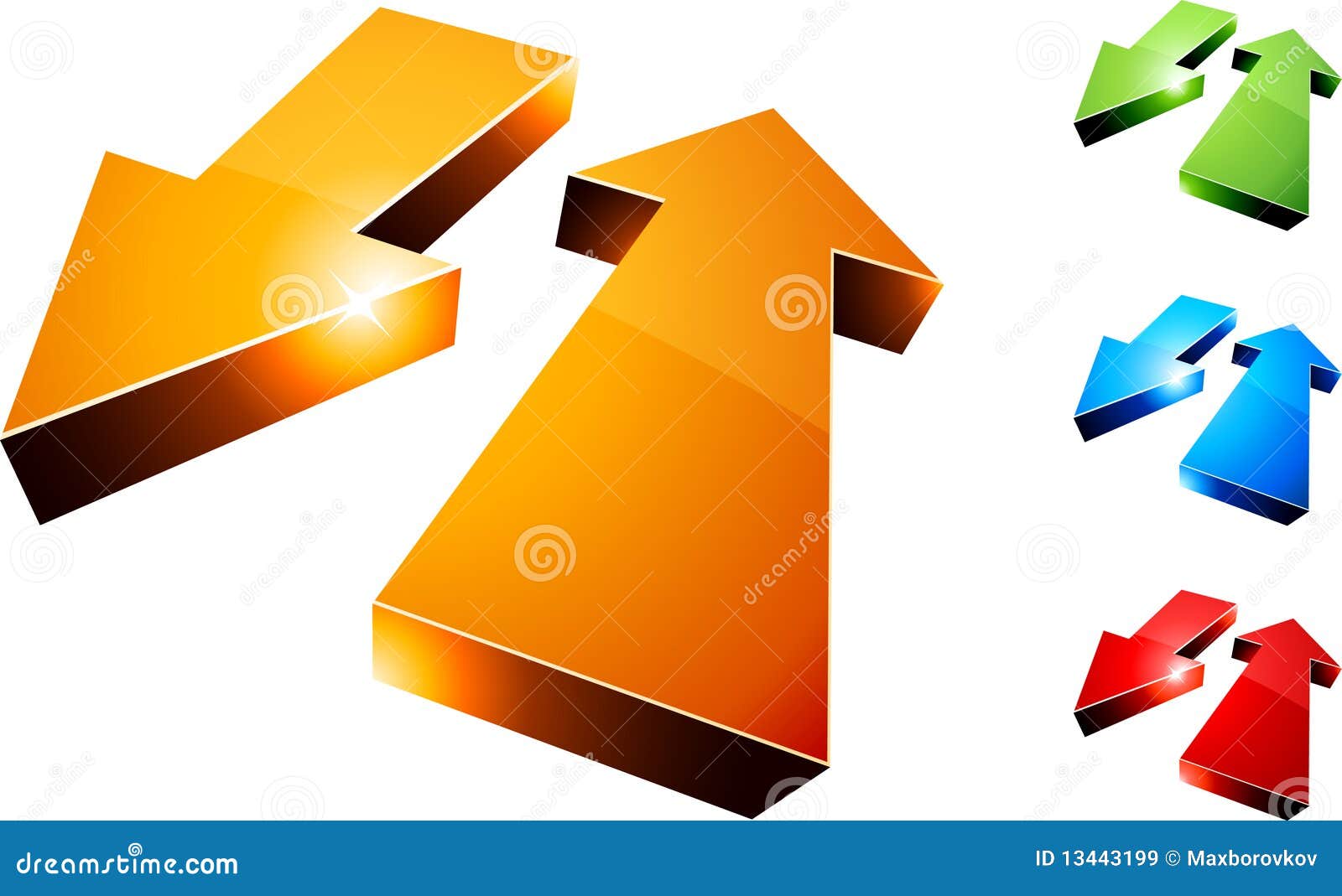3d return arrows. stock vector. Illustration of direction - 13443199
