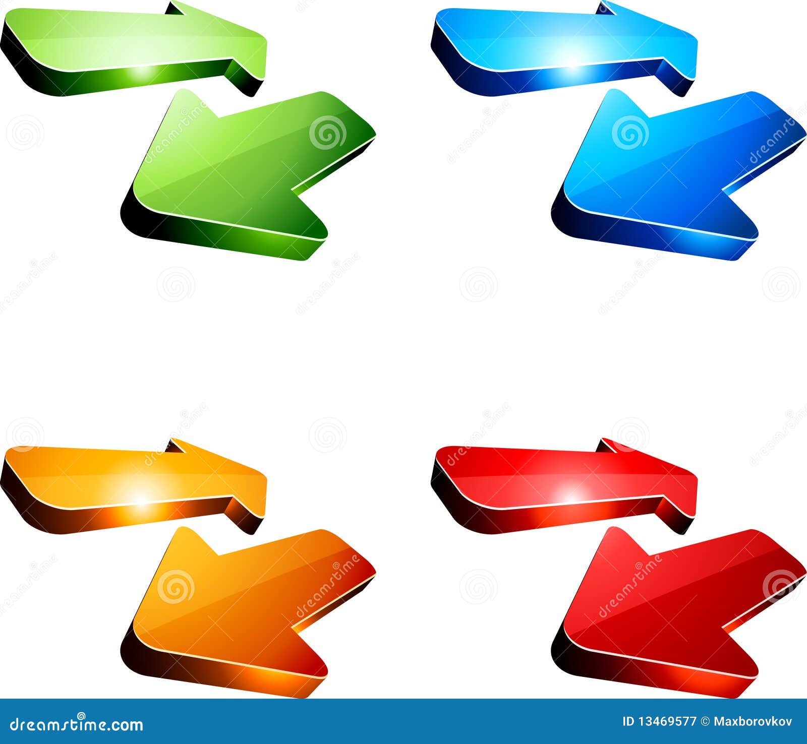 3d return arrows. stock vector. Illustration of reflective - 13469577