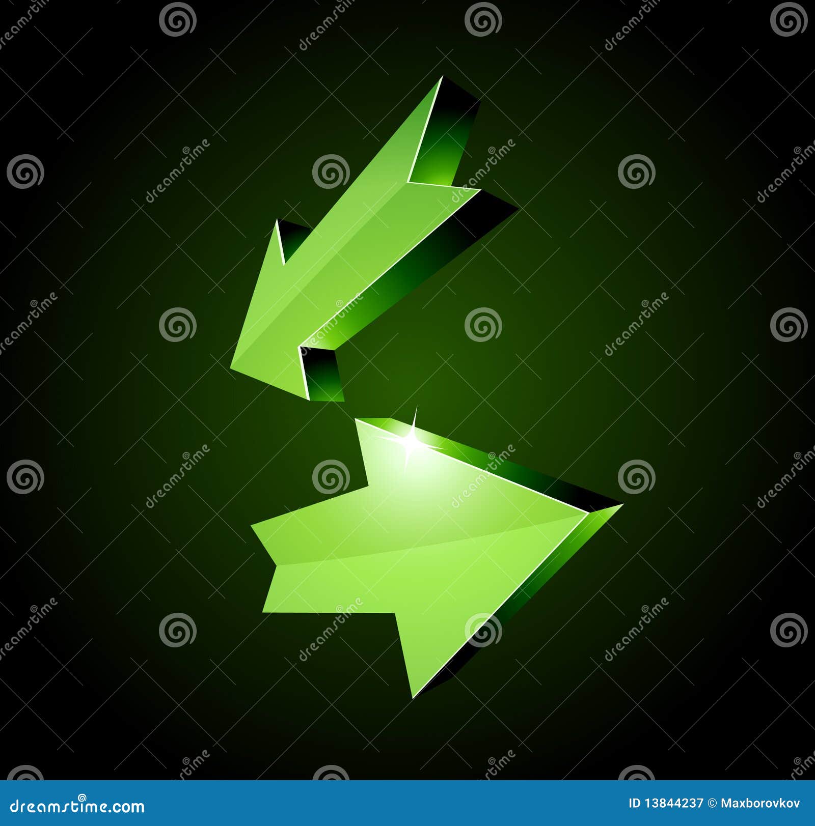 3d return arrows. stock vector. Illustration of icon - 13844237