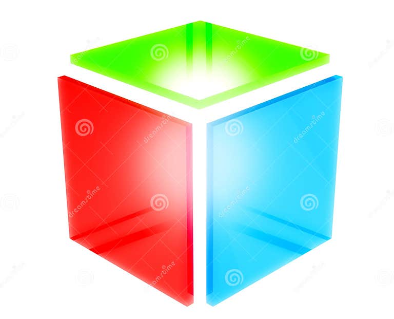 3d rgb square icon stock illustration. Illustration of object - 22385256