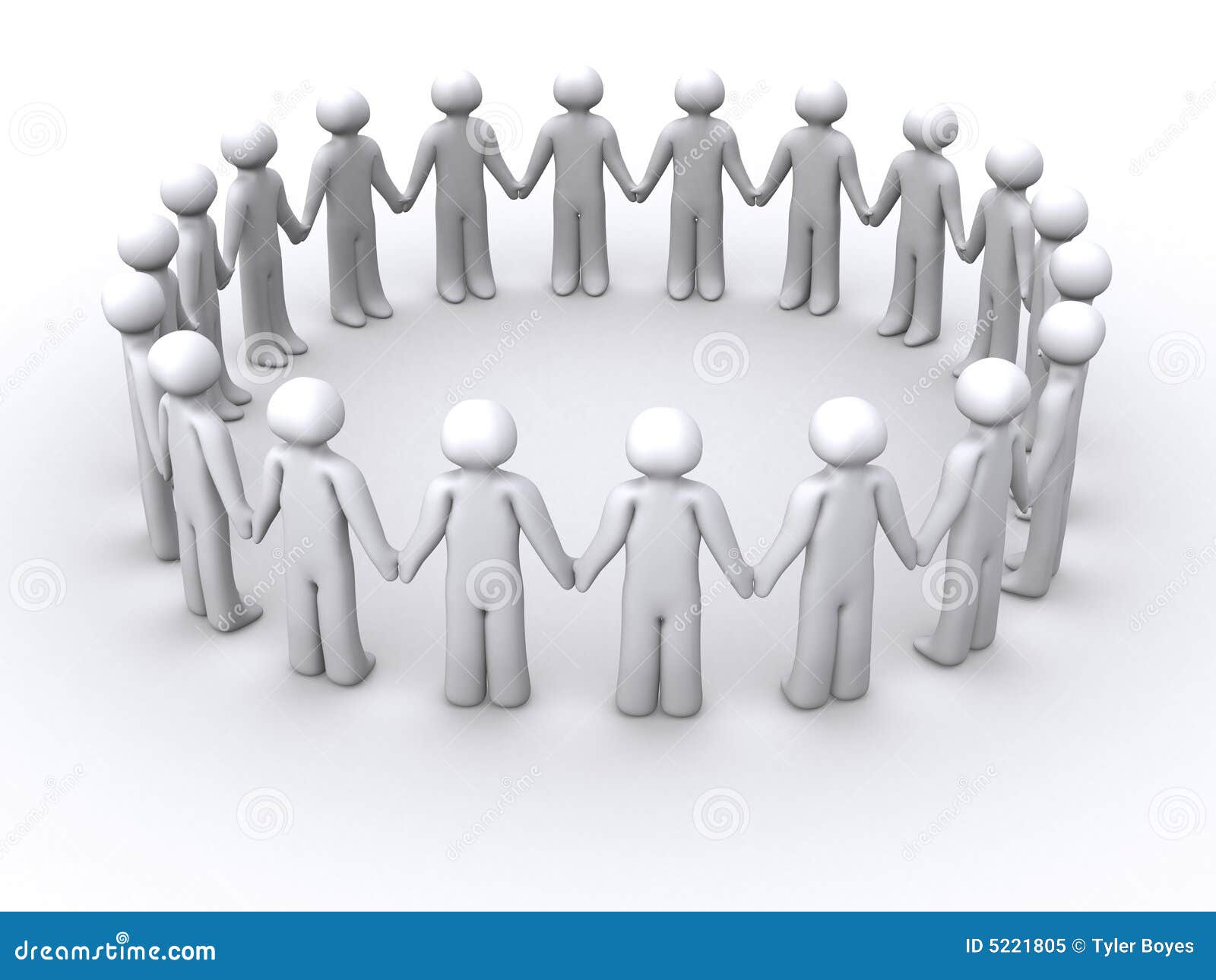 3d ring of people stock illustration. Illustration of employee - 5221805