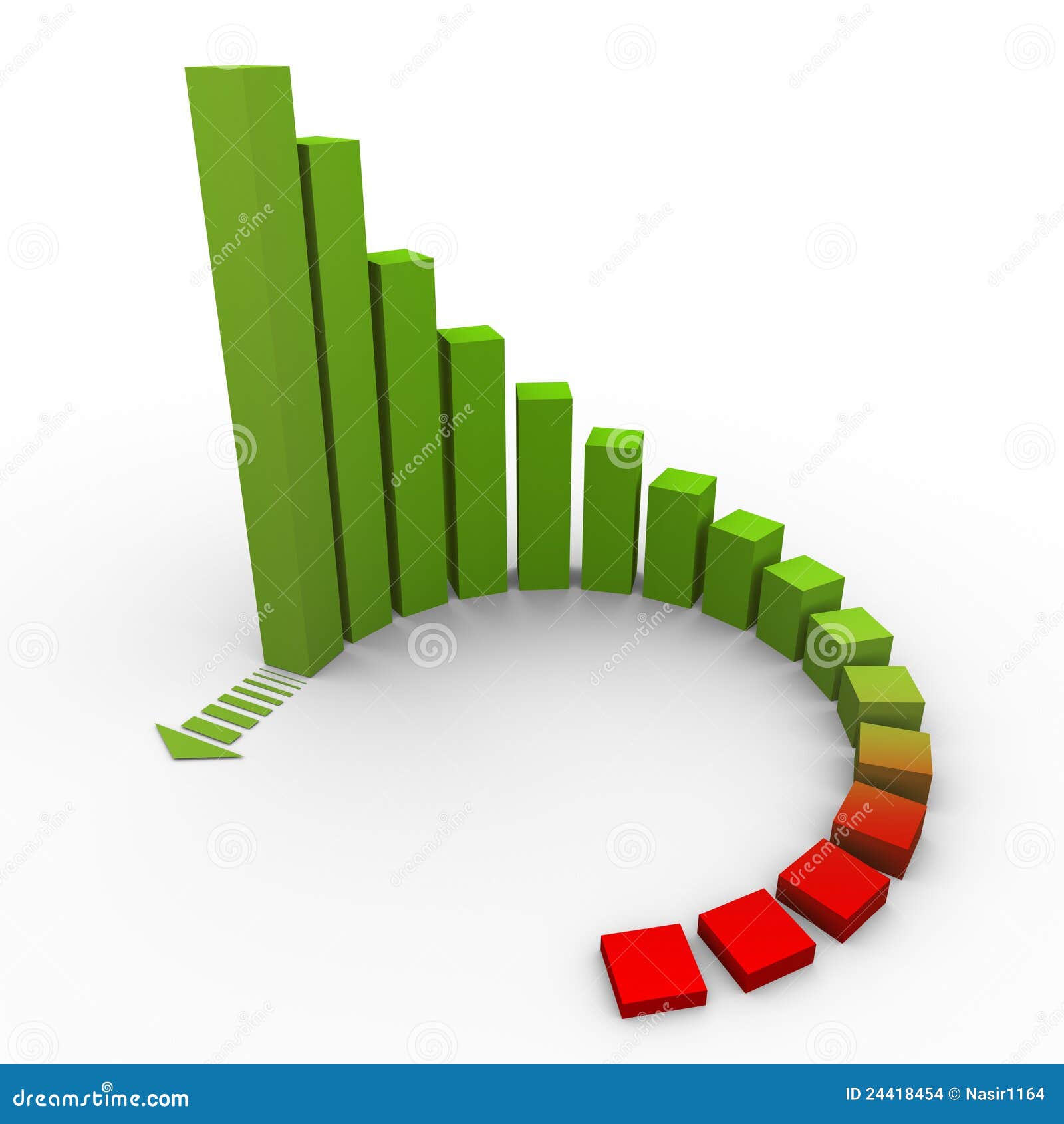 3d rising chart stock illustration. Illustration of diagram - 24418454