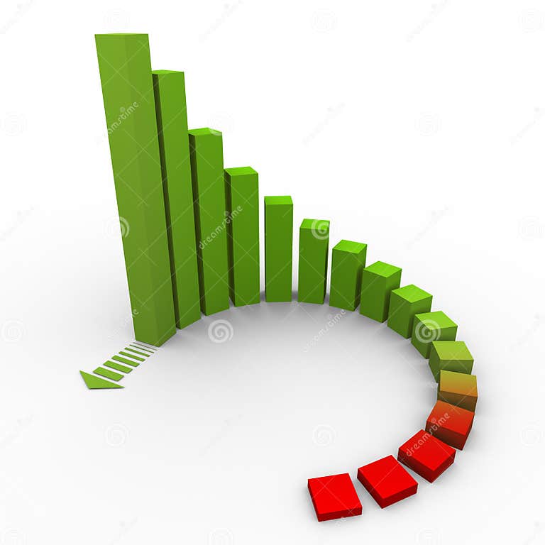 3d rising chart stock illustration. Illustration of diagram - 24418454