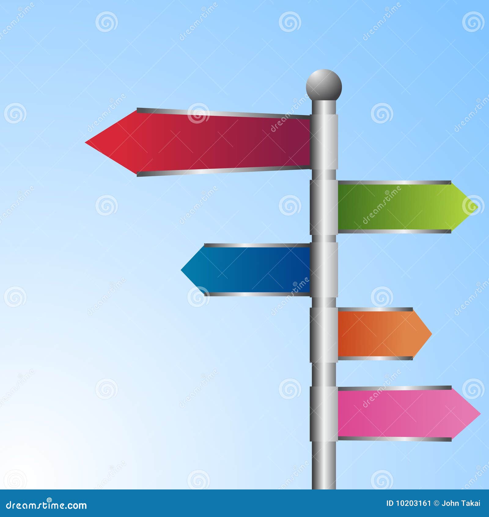 3D Road Signs Cartoon Vector | CartoonDealer.com #10203161