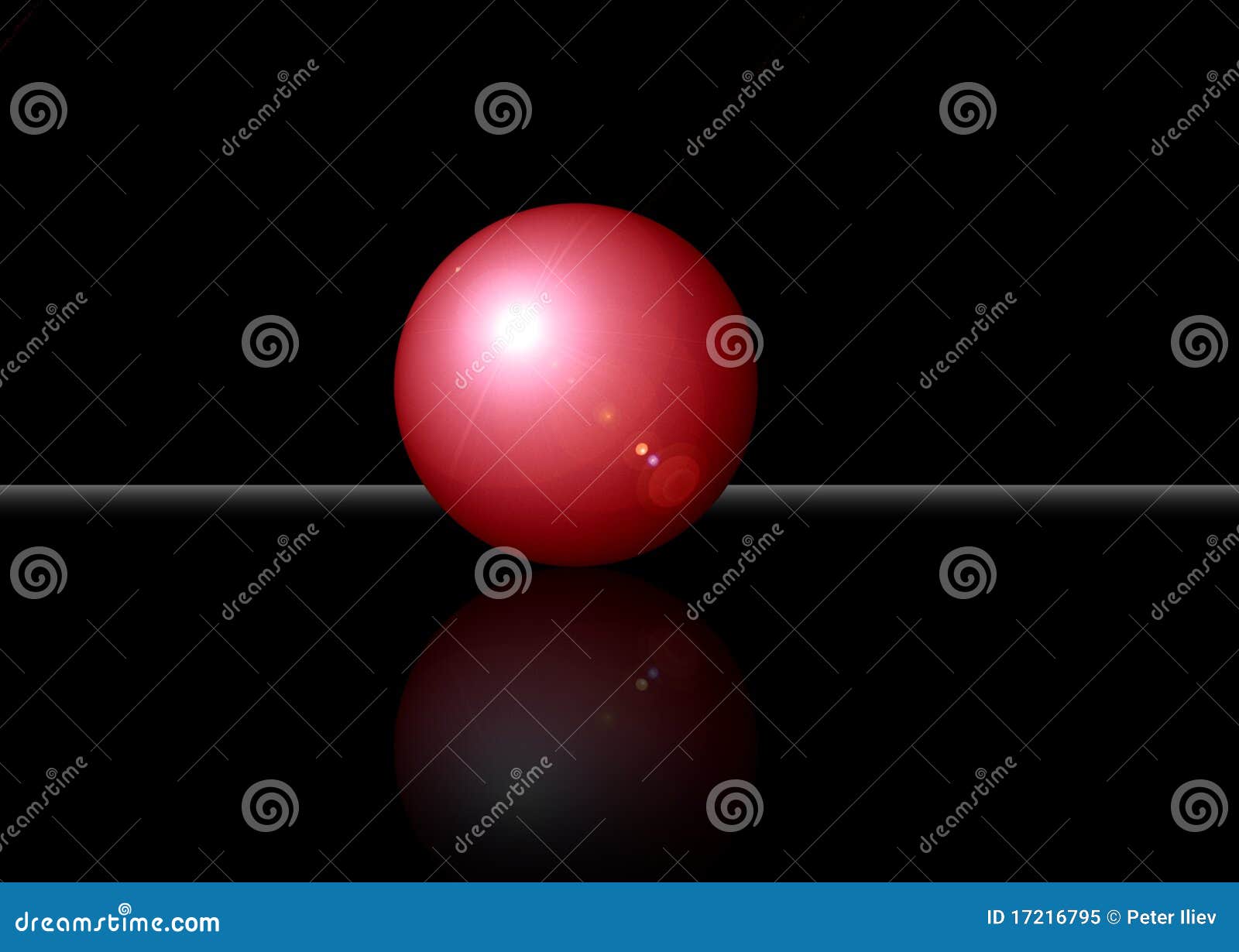 3D Rode Bal Met Het Knippen Van Flard Stock Illustratie - Illustration ...