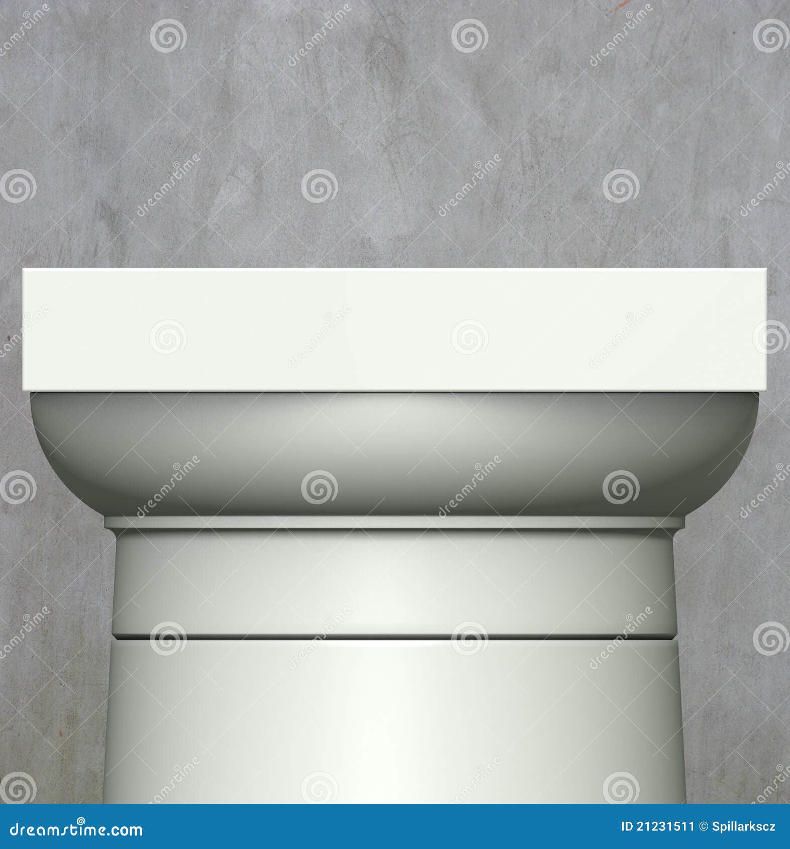 3d Roman Column on Gray Grunge Background Stock Illustration ...