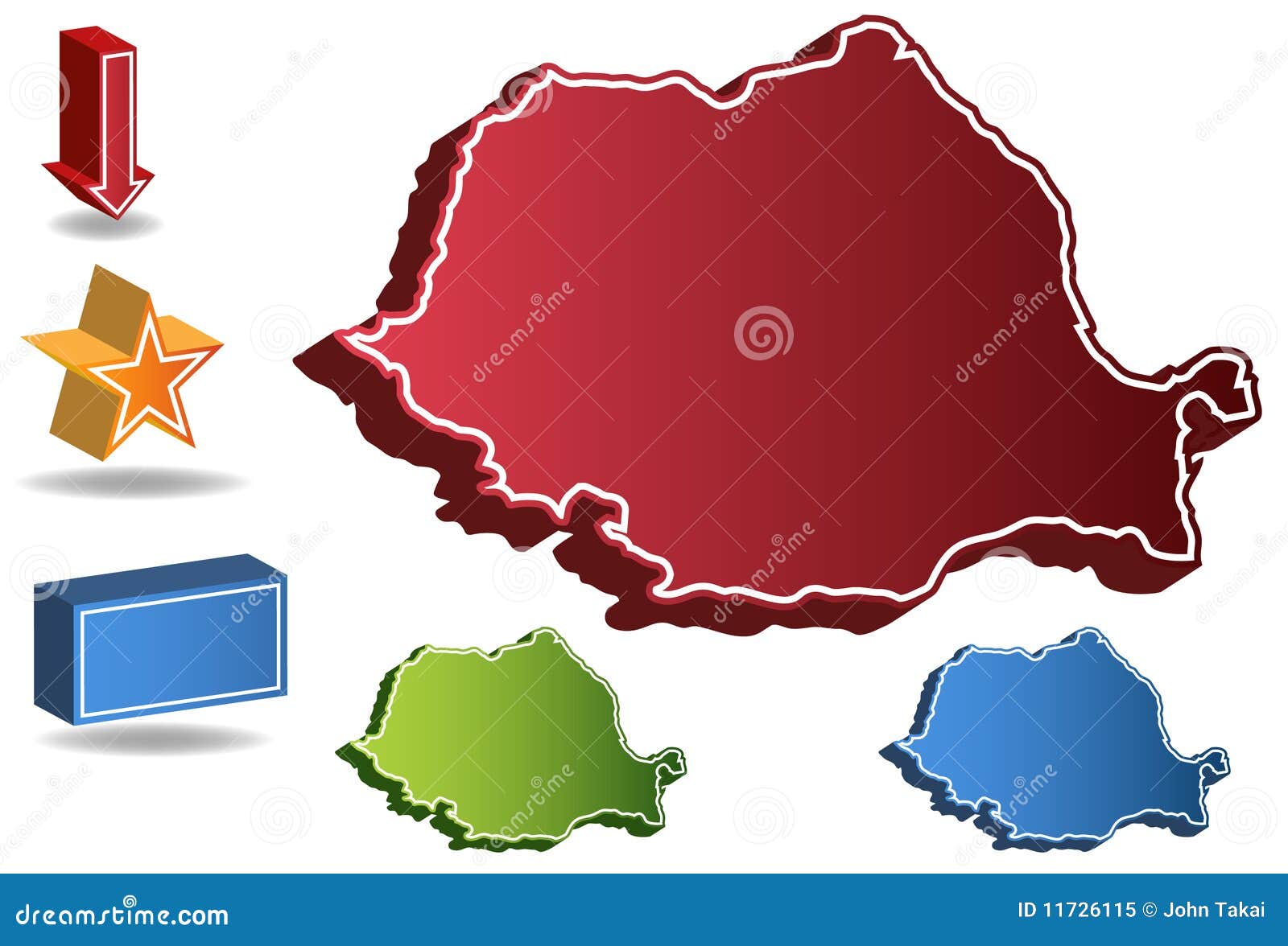 Romania Country Detailed Editable Map Cartoon Vector | CartoonDealer ...
