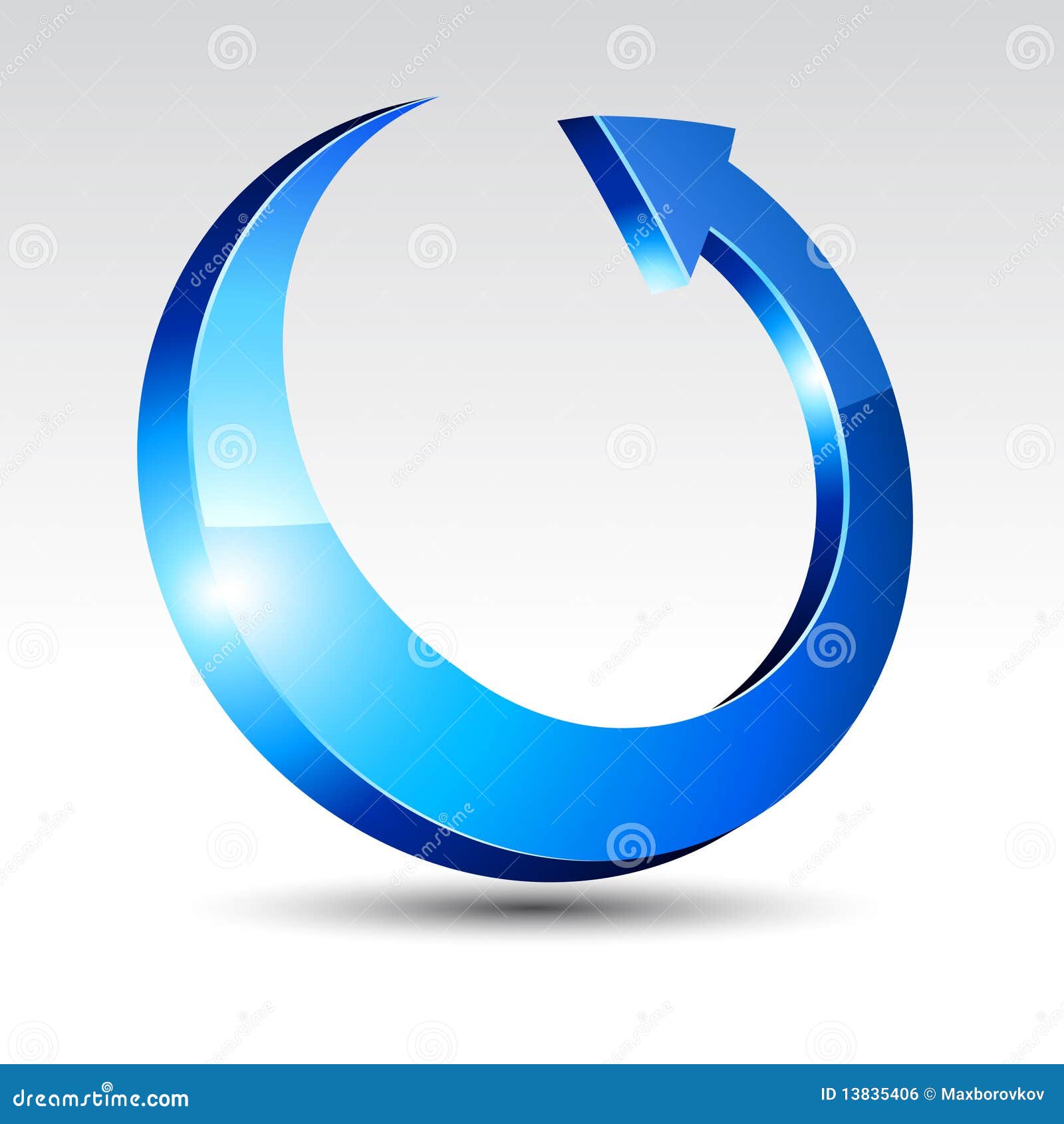 3d ronde pijl. vector illustratie. Illustration of futuristisch - 13835406