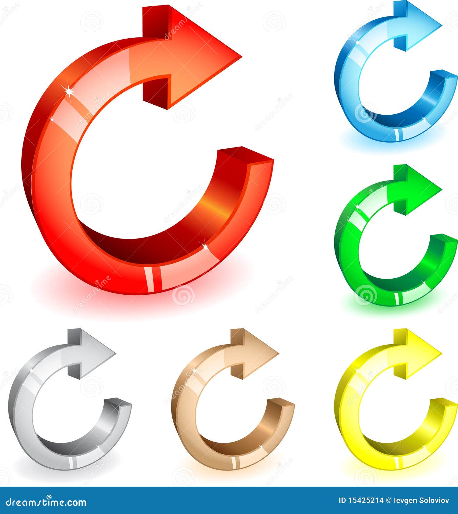 3d ronde pijl stock illustratie. Illustration of element - 15425214