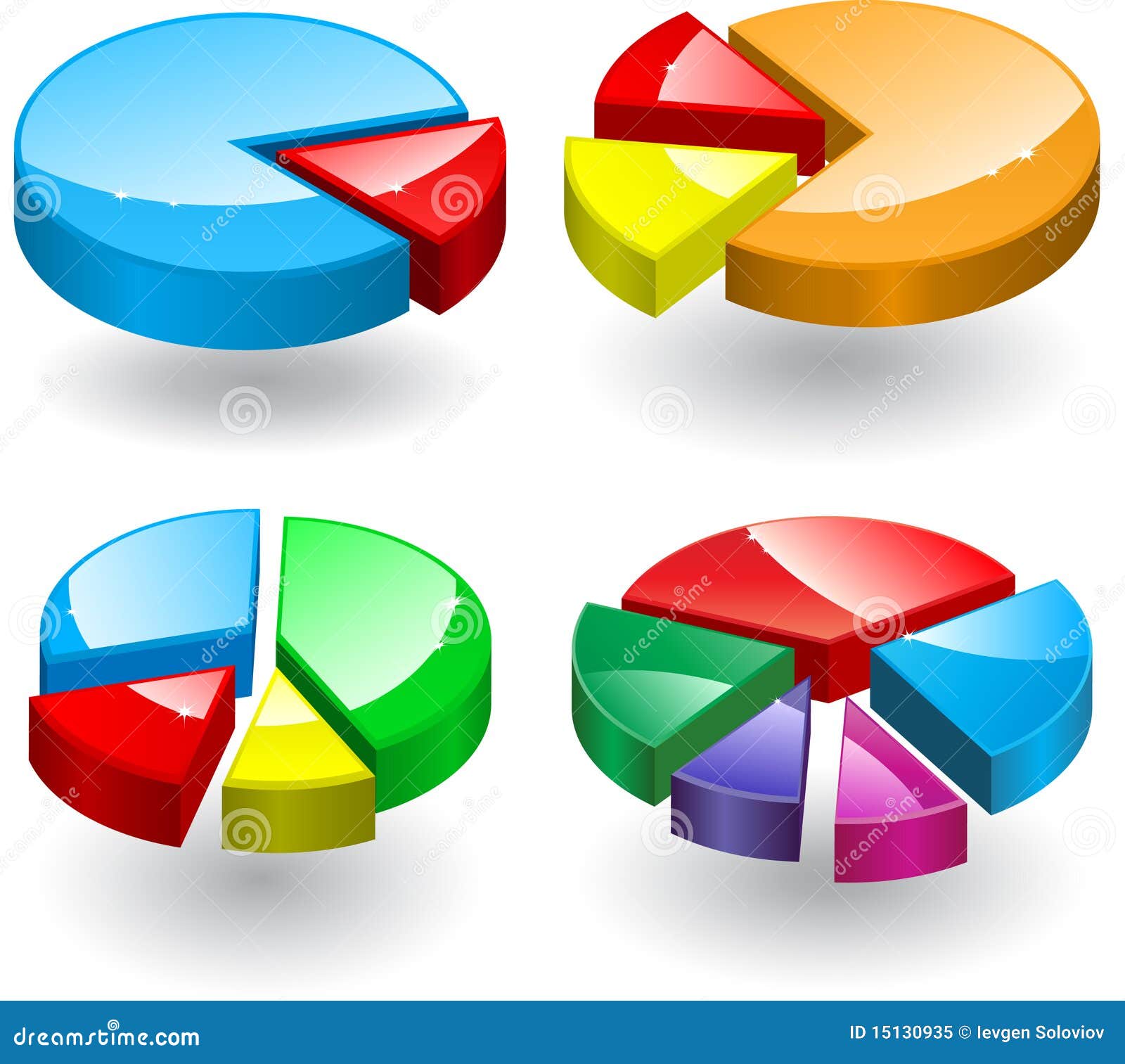 3d Round Diagrams Cartoon Vector | CartoonDealer.com #15130935