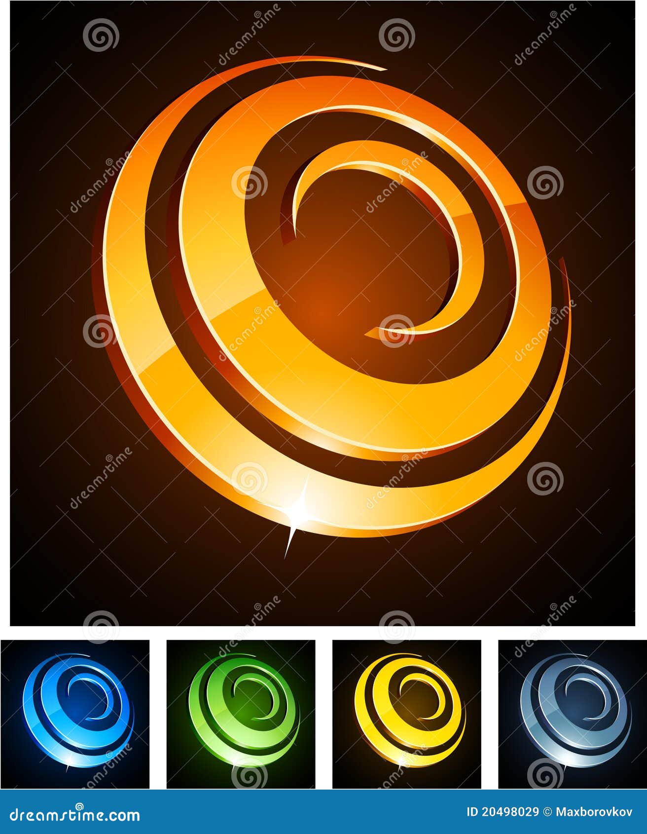 3d round emblems. stock vector. Illustration of shining - 20498029