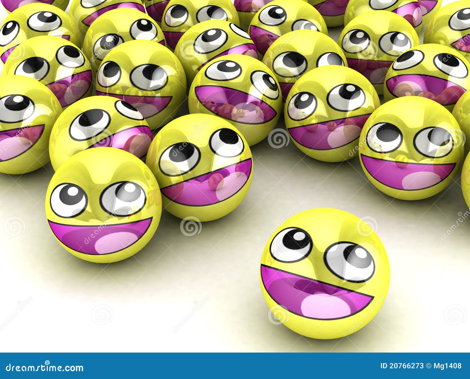 3D Round Smiley Faces. stock illustration. Illustration of positive ...