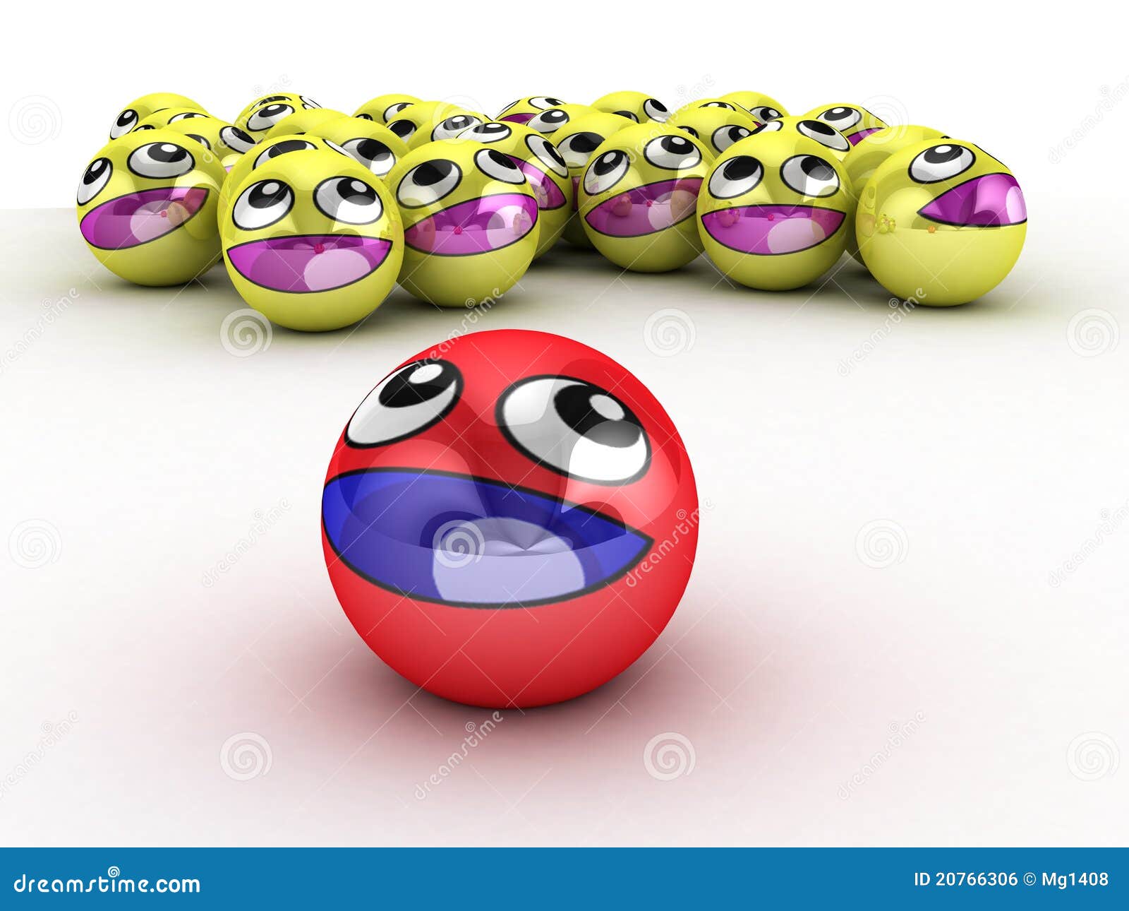 3D Round Smiley Faces. stock illustration. Illustration of expression ...