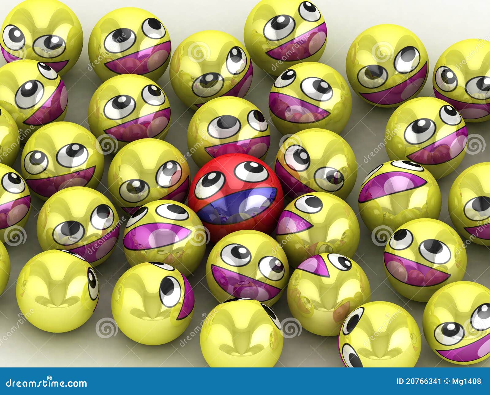 3D Round Smiley Faces. stock illustration. Illustration of isolated ...