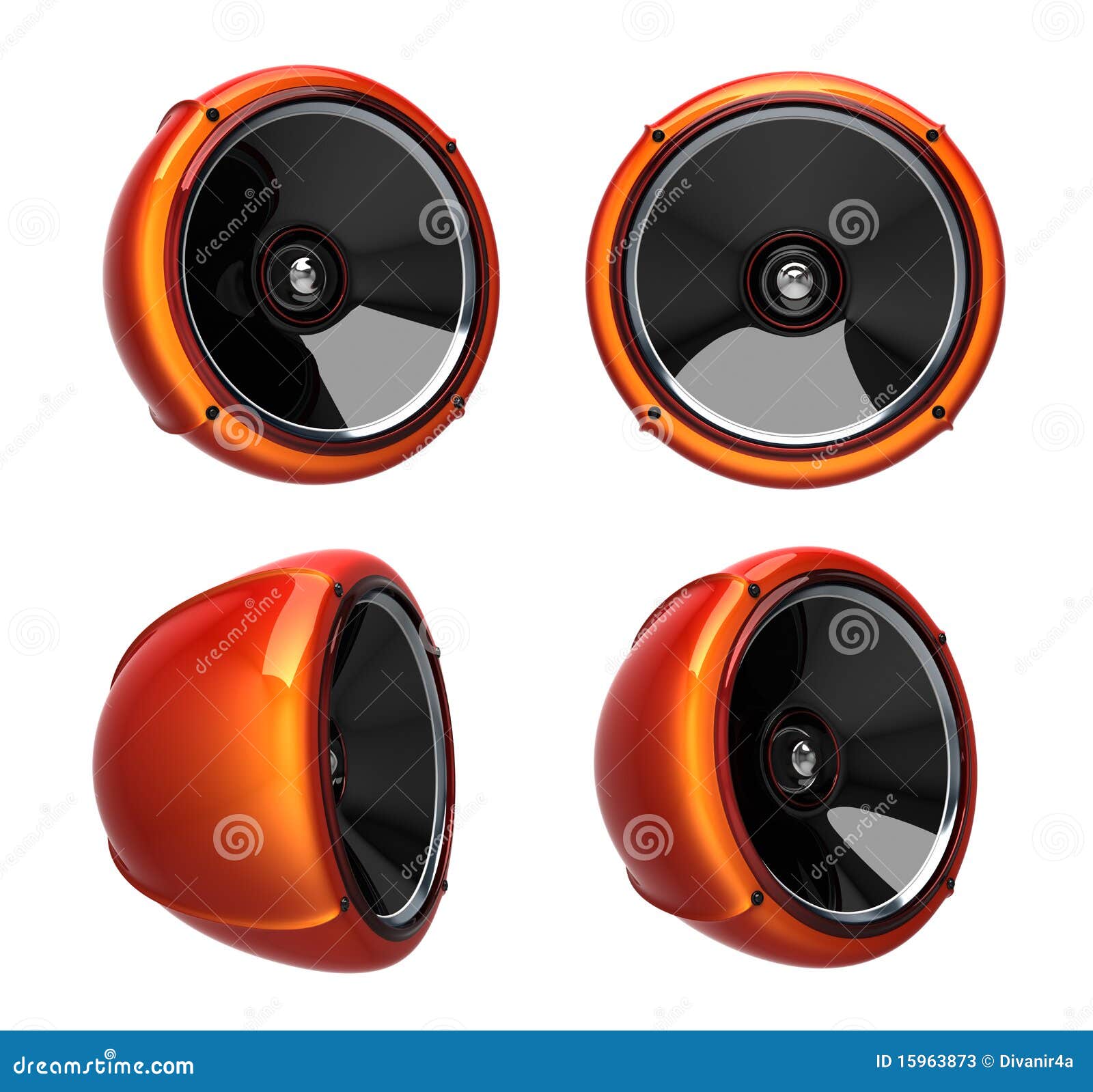 3D round speakers stock illustration. Illustration of bass - 15963873