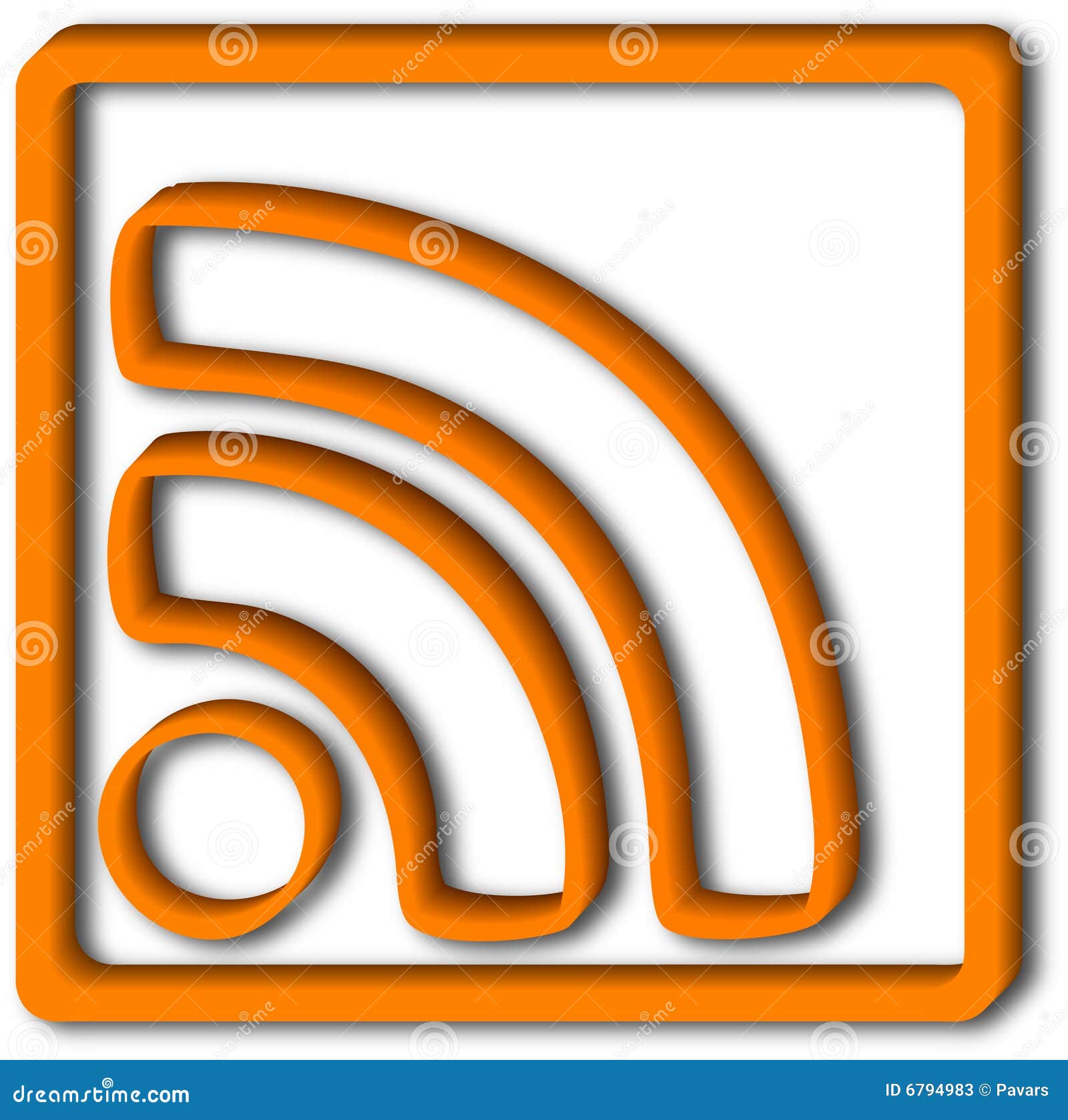 3D RSS icon editorial stock photo. Illustration of publicity - 6794983