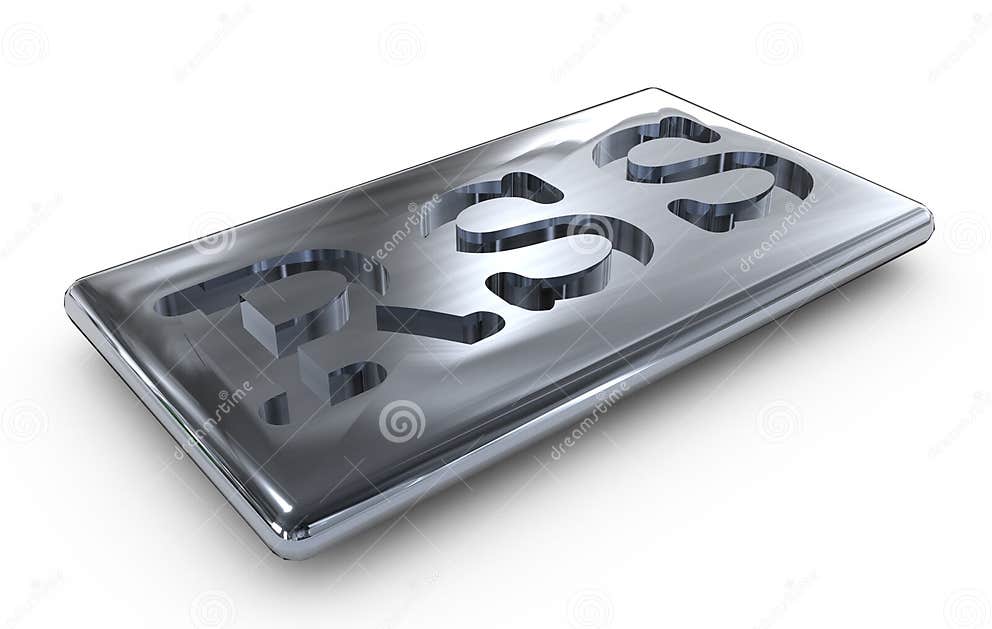 3d rss metal icon stock illustration. Illustration of colors - 13455556