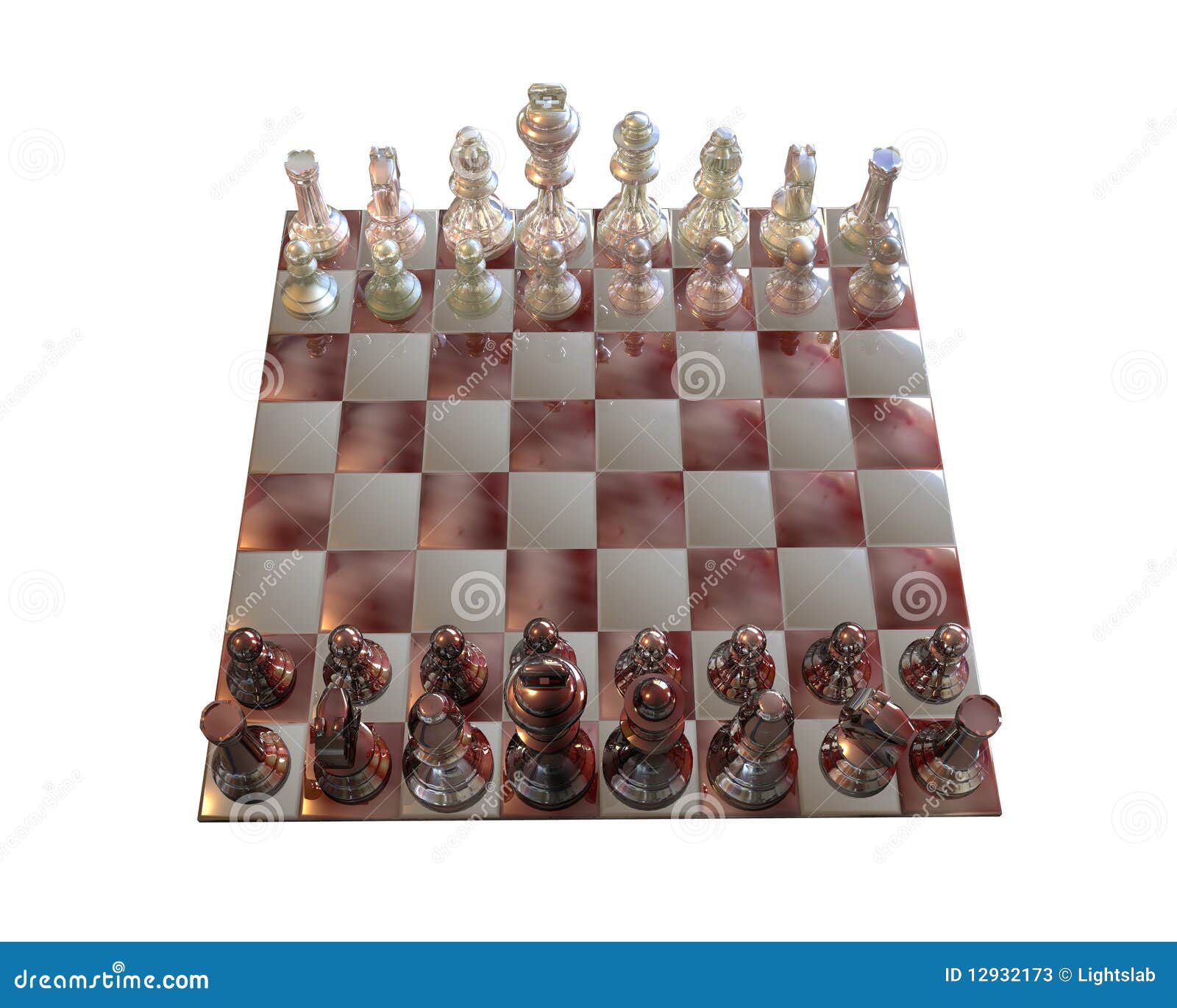 3d schaak stock illustratie. Illustration of macro, begin - 12932173