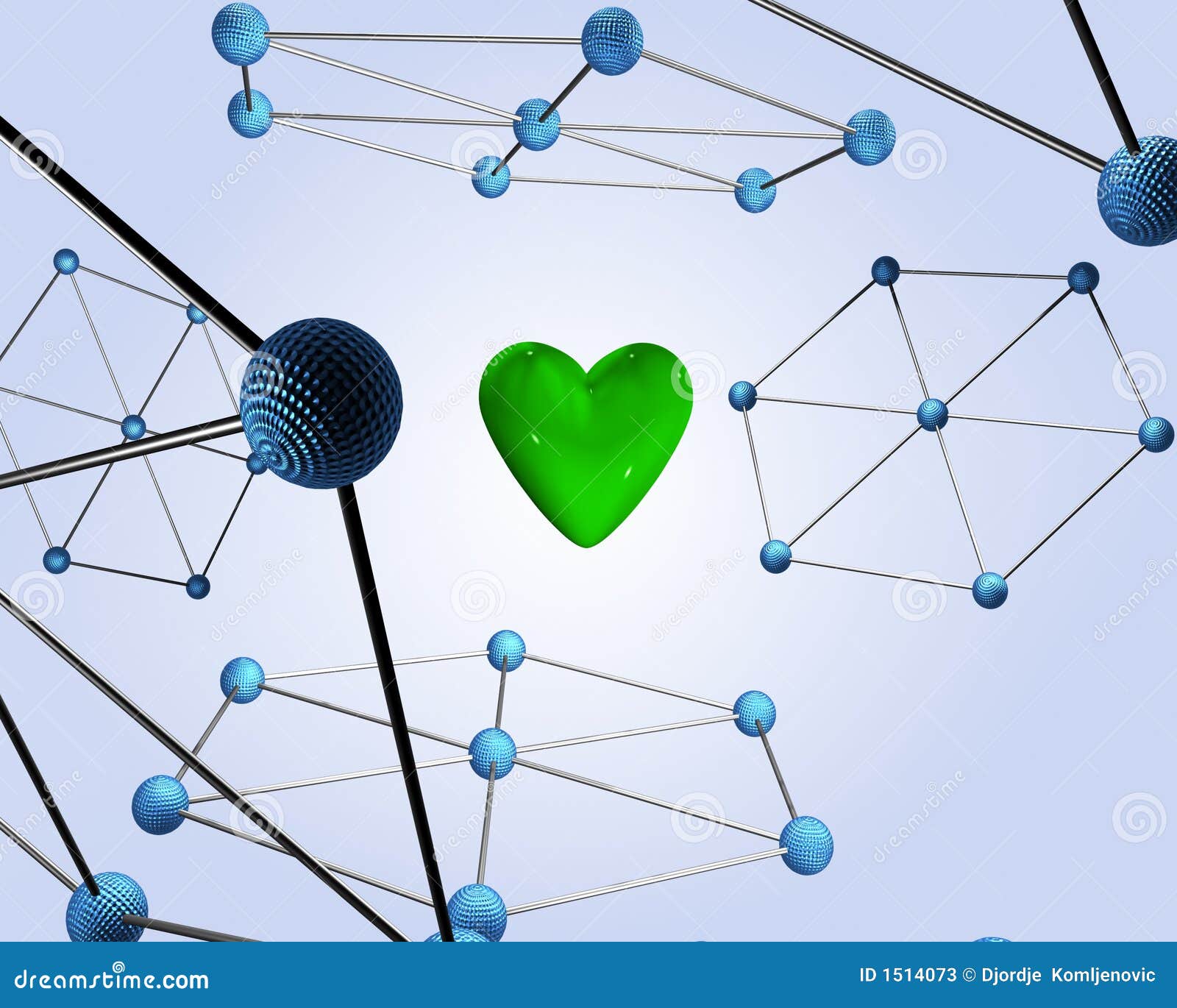 3D Science Heart stock illustration. Illustration of ticking - 1514073