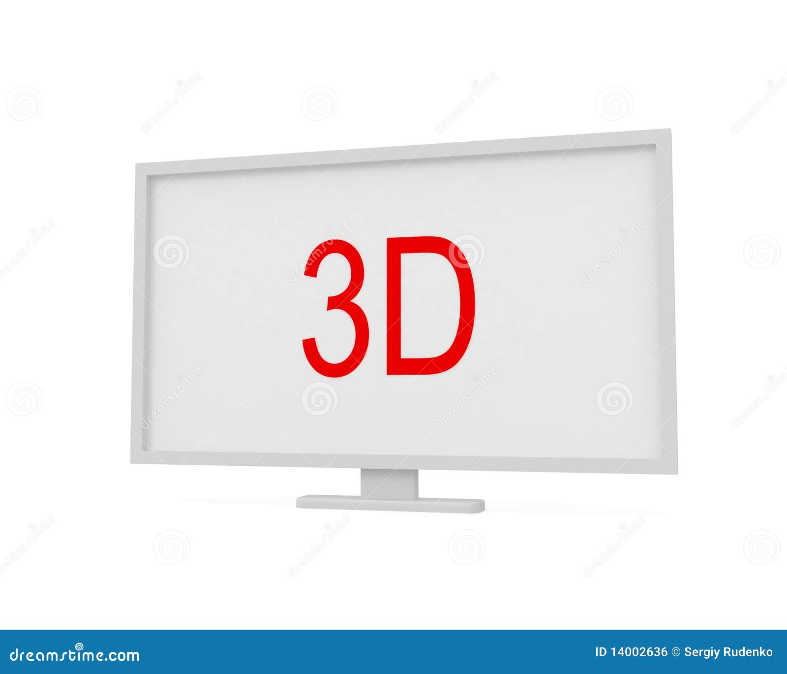 3d Screen Isolated on White Stock Illustration - Illustration of ...