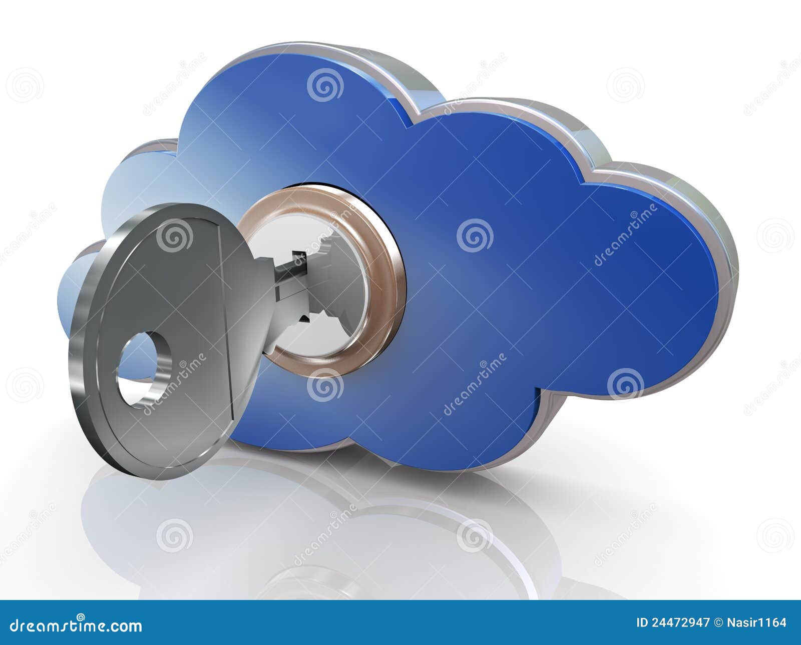 3d secure cloud computing stock illustration. Illustration of password ...