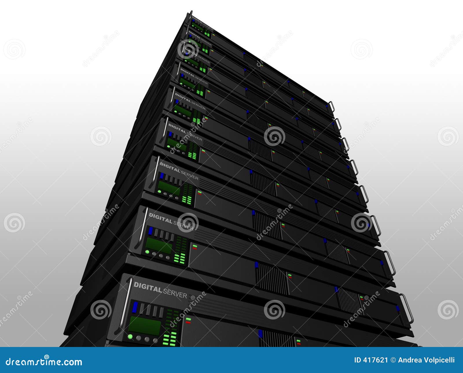 3d Server stock illustration. Illustration of hosting, business - 417621
