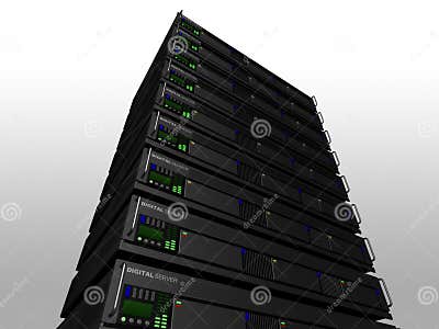3d Server stock illustration. Illustration of hosting, business - 417621